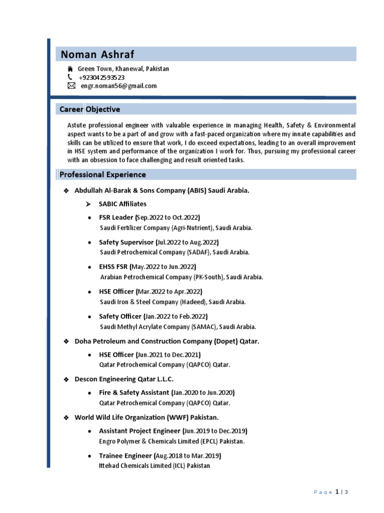 Hse Officer | PDF | Occupational Safety And Health | Safety
