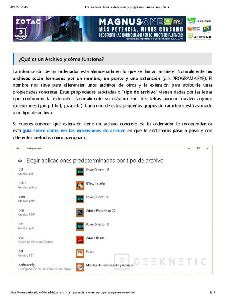 Guía completa sobre los tipos de archivos: extensiones y programas ...