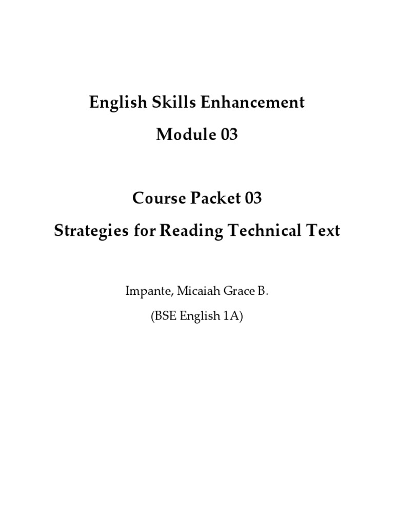 Strategies for Reading Technical Texts | PDF | Classroom Management ...