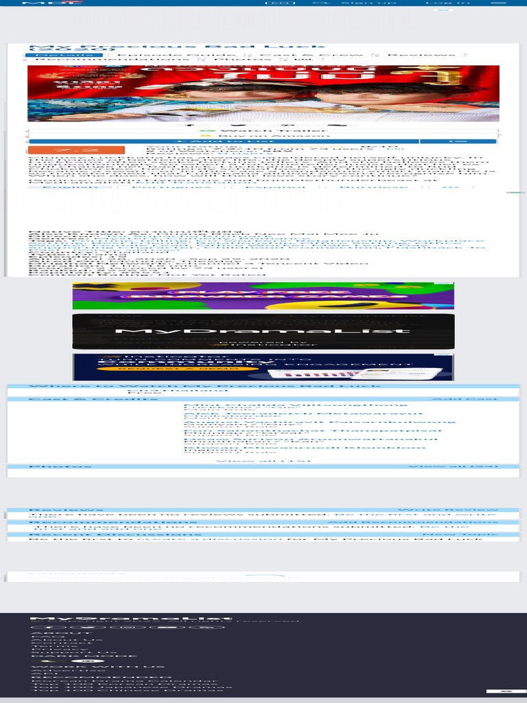 My Precious Bad Luck (2020) - MyDramaList | PDF