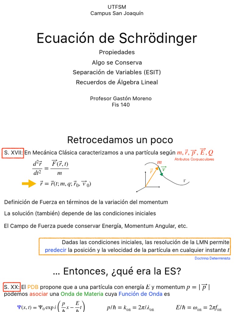 Ecuacion-Schrodinger-detalles | PDF | Valores propios y vectores ...