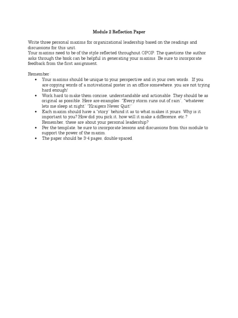 Module 2 Reflection Paper | PDF