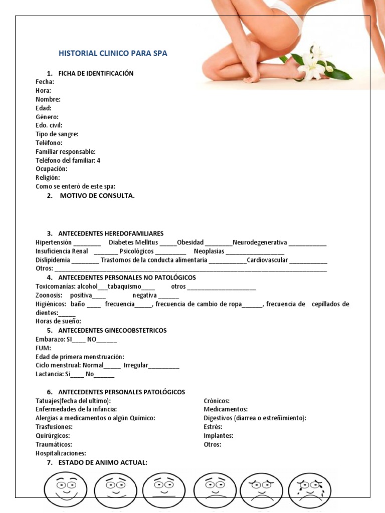 Formato Historial Clinico para Spa-1 | PDF | Enfermedades y trastornos ... Formato Historial Clinico para Spa-1 | PDF | Enfermedades y trastornos ...