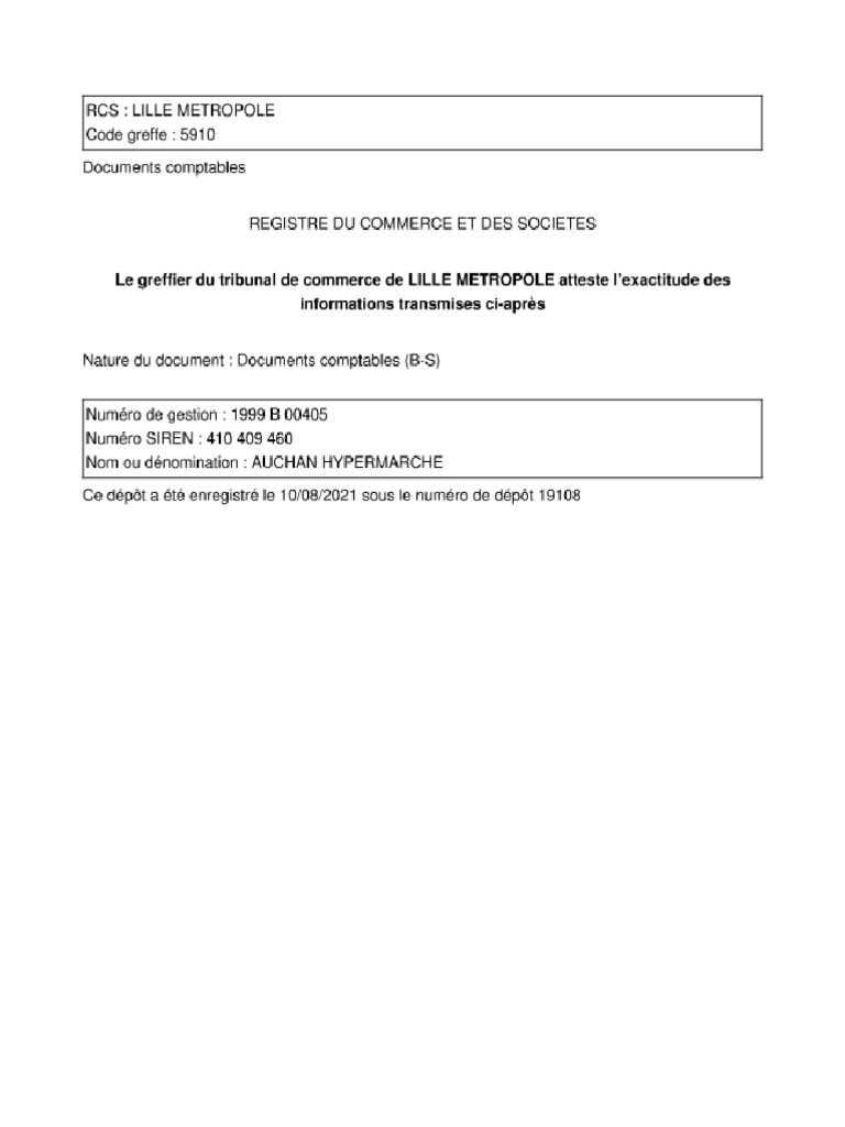 Document Auchan | PDF