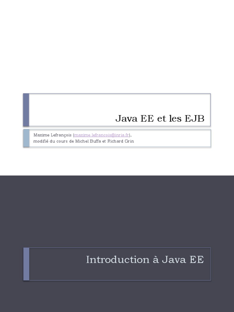 2 - EJB-Cours | Descargar gratis PDF | Middleware | Java (Langage de programmation)