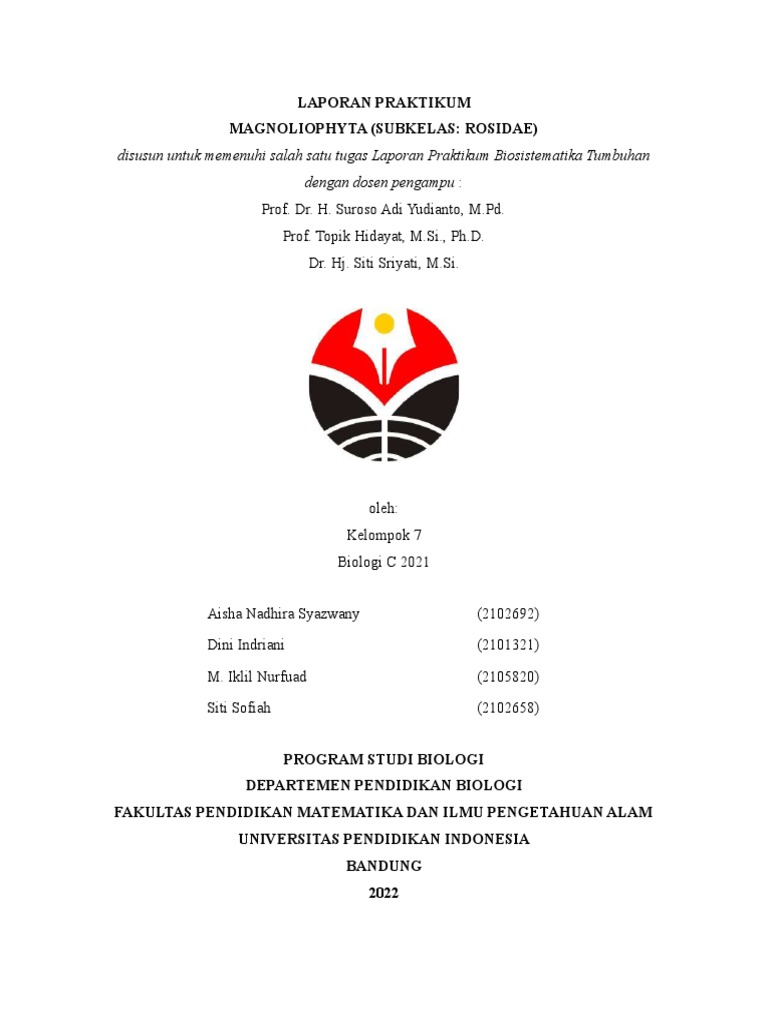 Laporan Praktikum Rosidae Subkelas | PDF