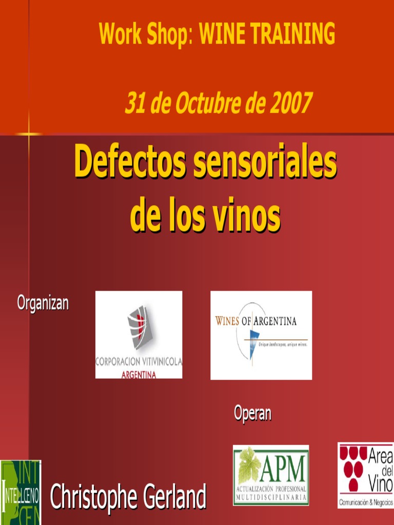 Defectos de Los Vinos | PDF | Vino | Fermentación