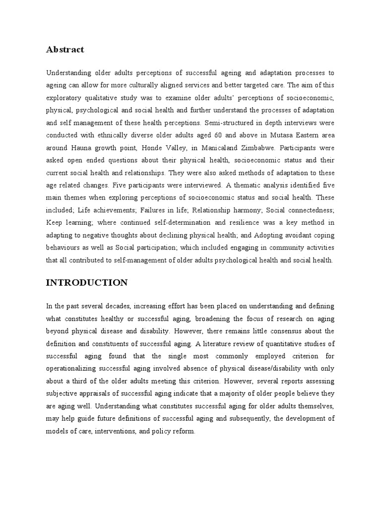 Gerontology Individual Assignment 1 | PDF | Ageing | Old Age