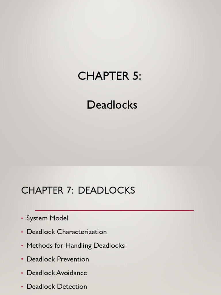 Ch5 Deadlock Pdf Process Computing Computer Architecture