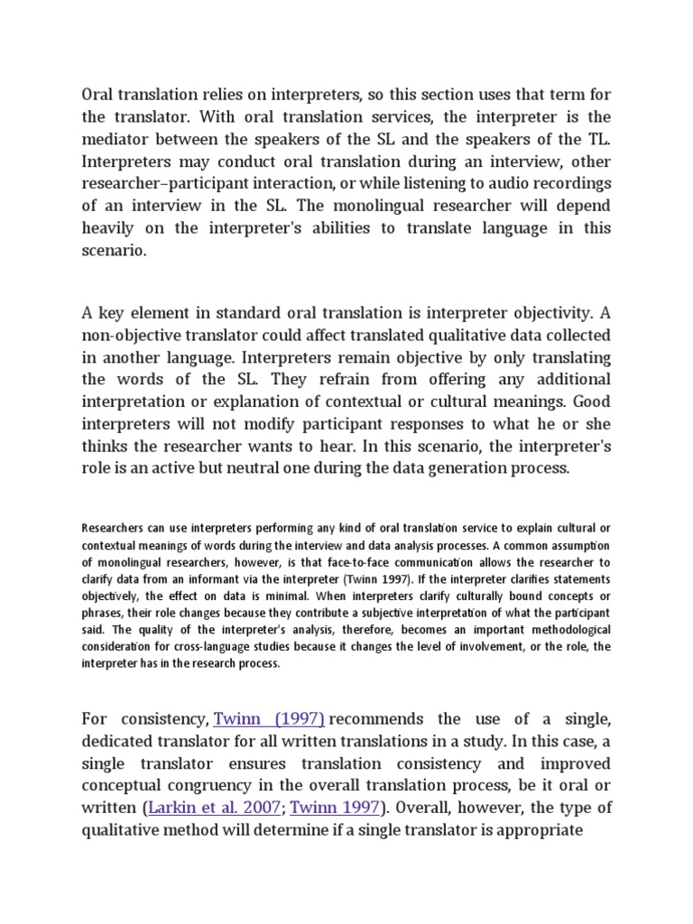 Oral Translation Relies On Interpreters | PDF | Language Interpretation | Translations