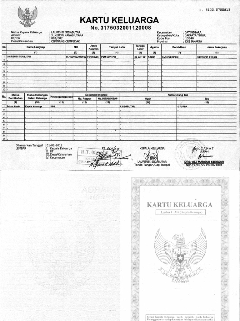 Kartu Keluarga | PDF