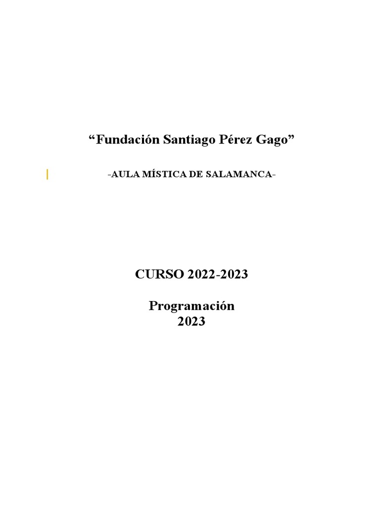 Programa Aula Mística 4 | PDF