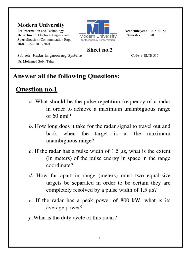 ELTE 316-Dr. Mohamed Sobh - Sheet | PDF | Science & Mathematics