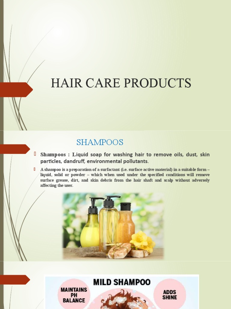 3.hair Care Products | PDF | Shampoo | Surfactant