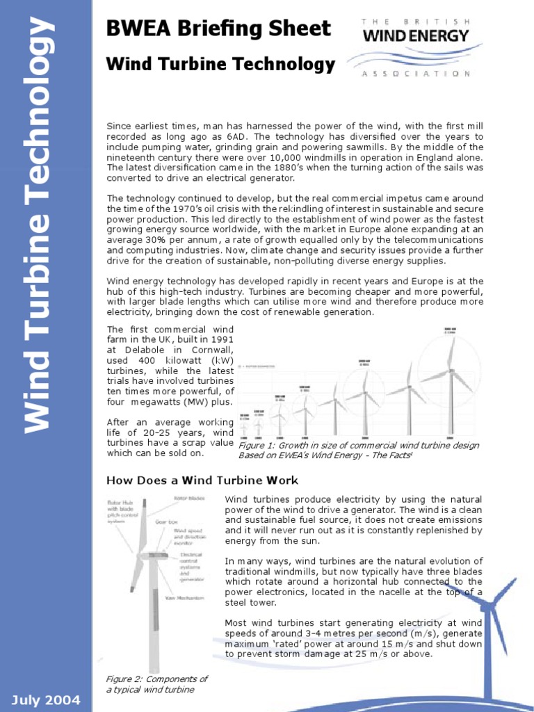 Wind Turbine Technology Explained | PDF | Wind Power | Offshore Wind Power