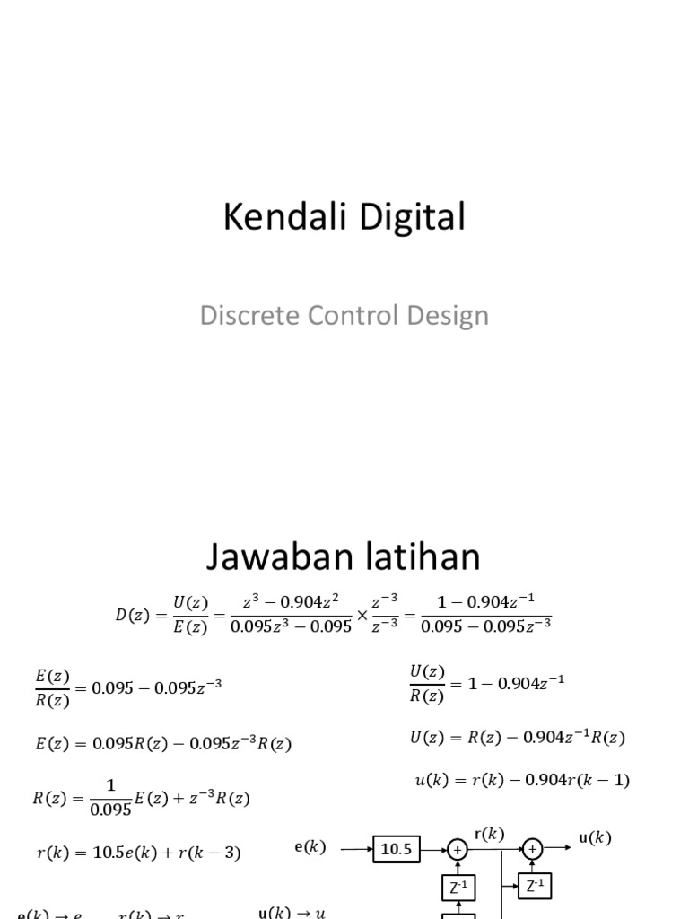 Kendali Digital-5 - Discrete Control Design 2 | PDF | Computer Engineering | Mathematical Logic