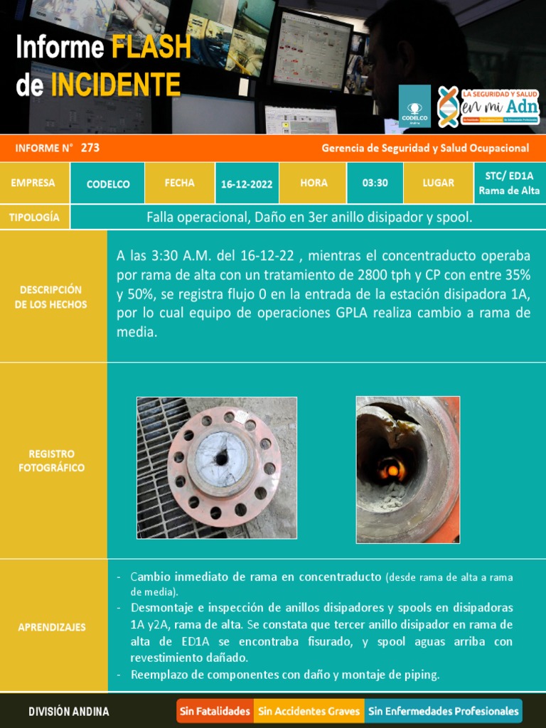 Flash #273 - CODELCO - Falla Operacional Anillo 3 Disipadora | PDF | Tecnología