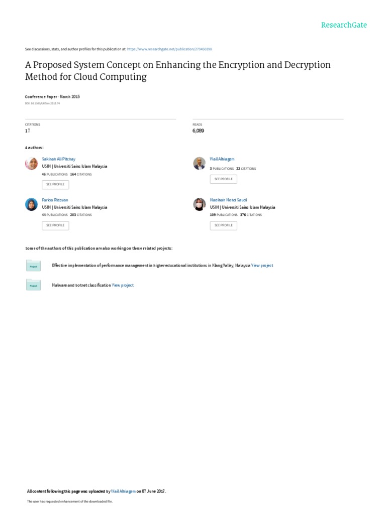AProposed System Concepton Enhancingthe Encryptionand Decryption Method | PDF | Encryption | Key ...