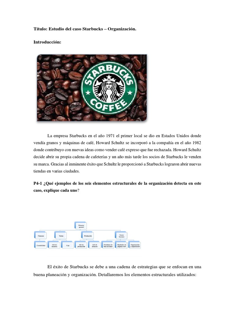 Starbucks Organizacion | PDF | Starbucks | Marketing