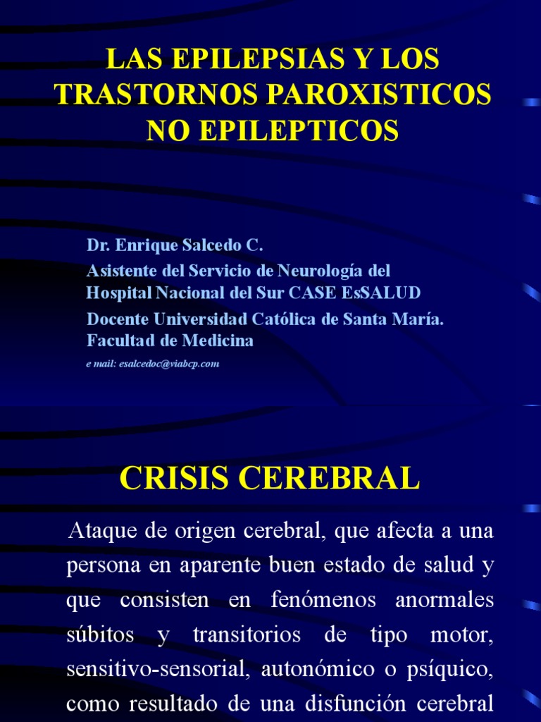 Epilepsia y Trastornos Paroxisticos No Epilepticos | PDF | Epilepsia ...