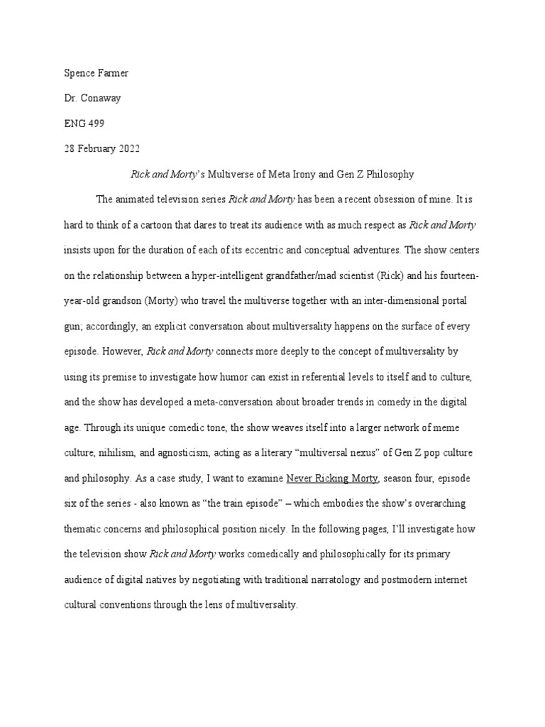 Meta-Irony and Multiversality - Research Paper | PDF | Irony | Comedy