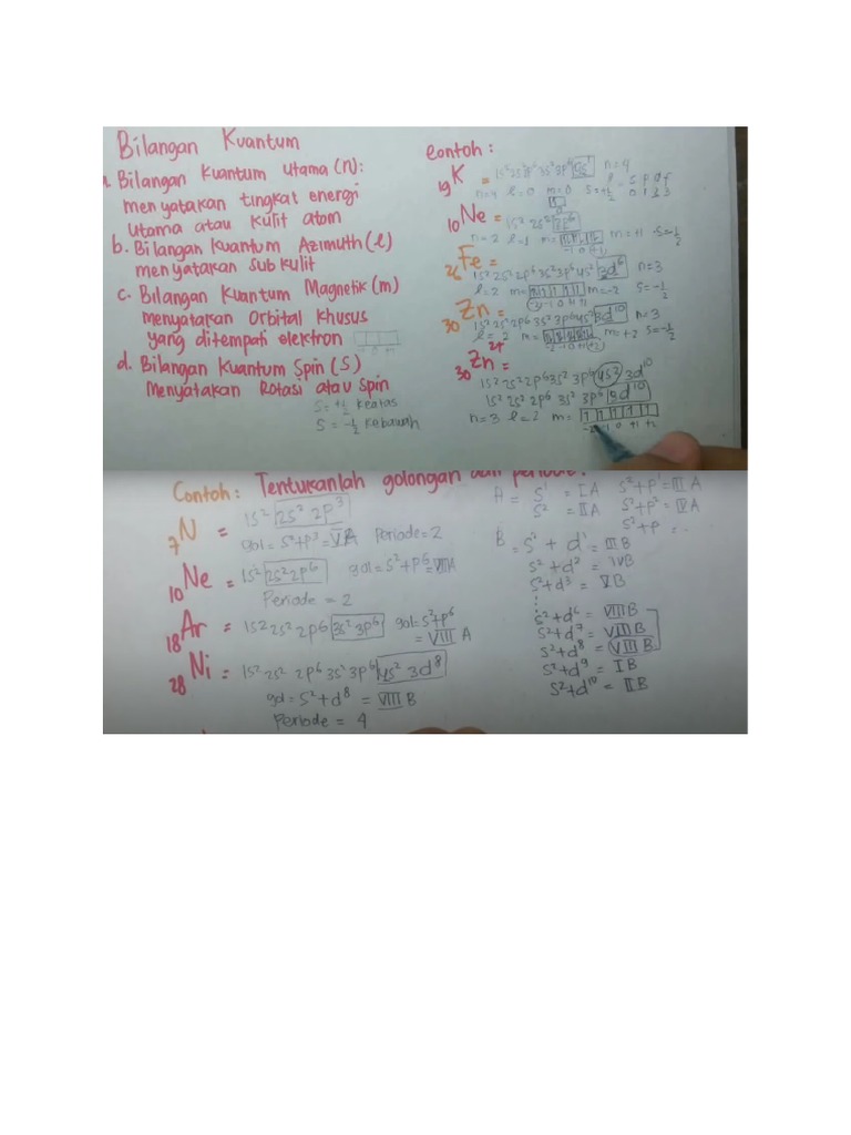 Bilangan Kuantum | PDF