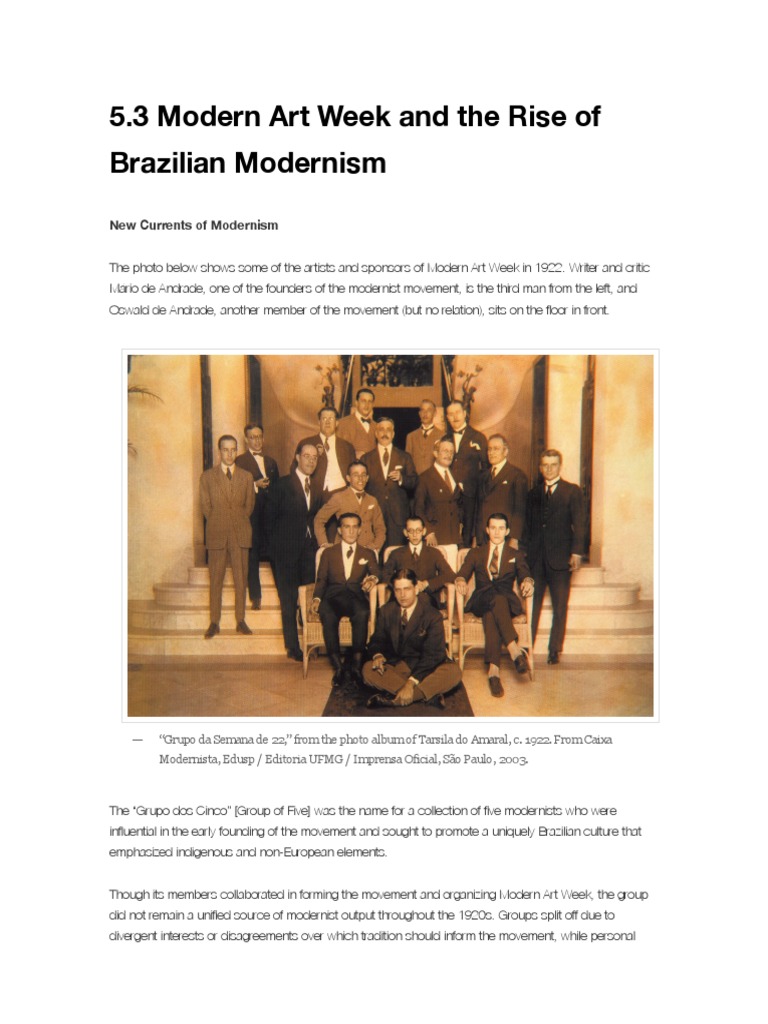 Brown University, 5.3 Modern Art Week | PDF | Brazil