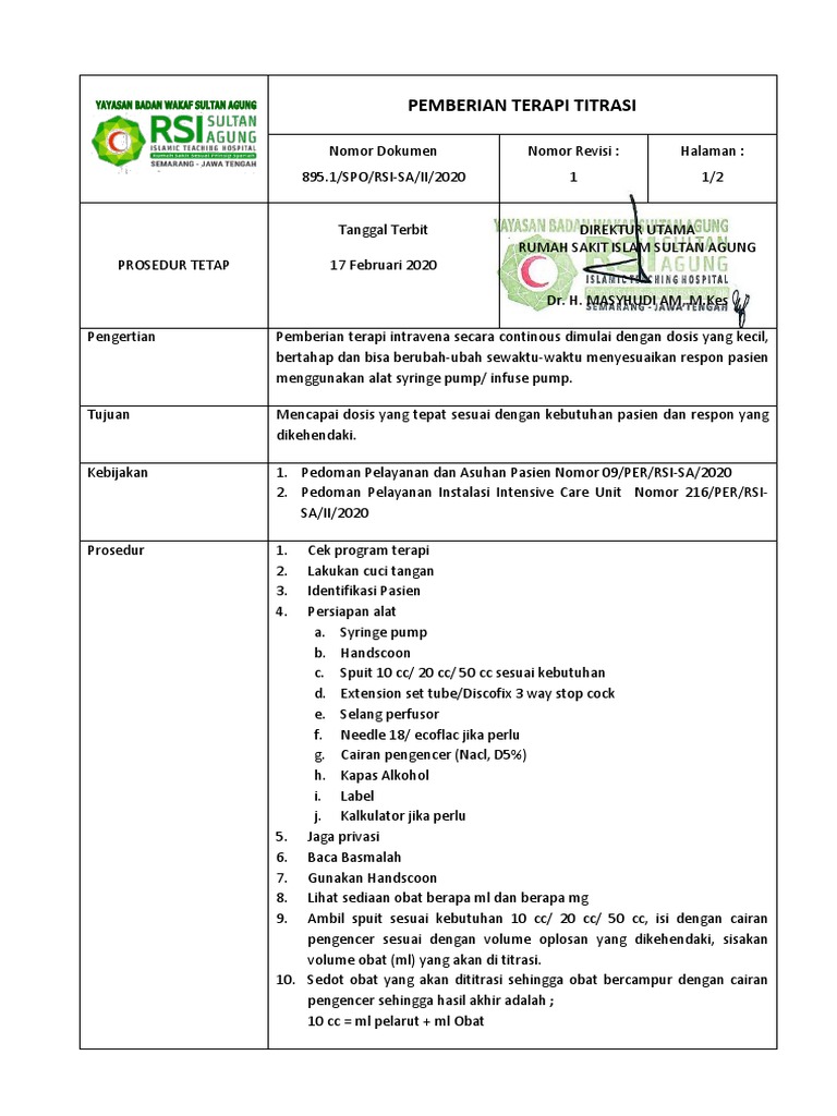 Pemberian Terapi Titrasi | PDF