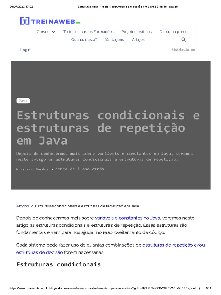 Estruturas condicionais e estruturas de repetição em Java _ Blog ...