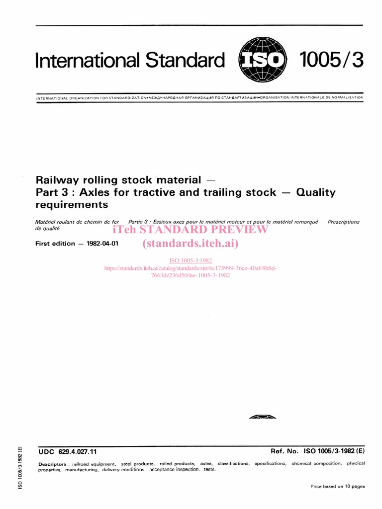 Iso 1005 3 1982 | PDF | Heat Treating | International Organization For ...