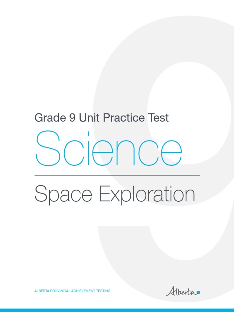 Ed Grade 9 Unit Practice Test Science Space Exploration | PDF | Outer ...