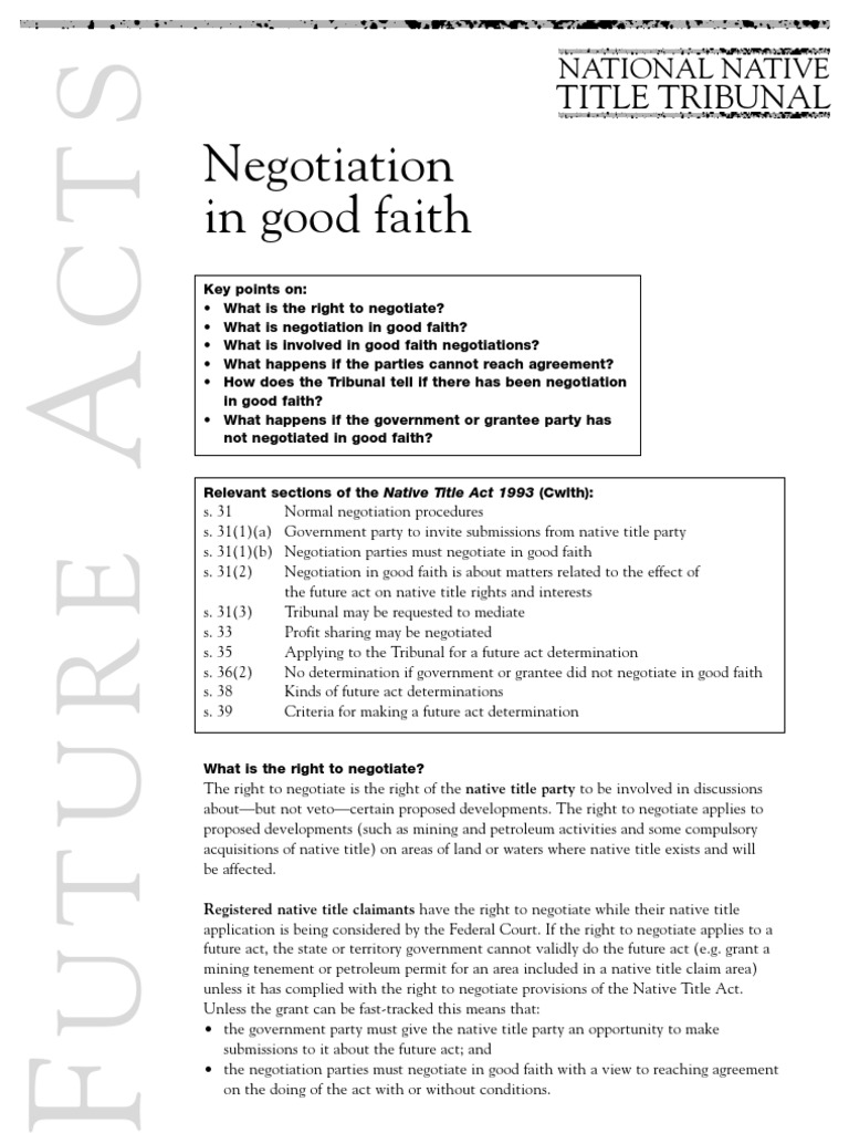 Nego in Good Faith | PDF | Negotiation | Mediation