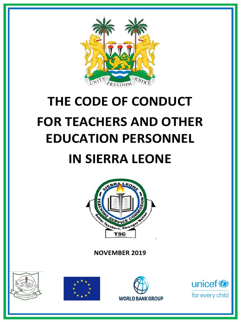 Sierra Leone Teachers' Code of Conduct | PDF | Teachers | Teaching Method