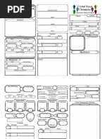 SotDL Character Sheet (Detailed) PDF | PDF | Tabletop Games | Role Playing Games