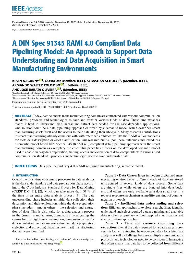 A DIN Spec 91345 RAMI 4.0 Compliant Data Pipelining Model An Approach ...