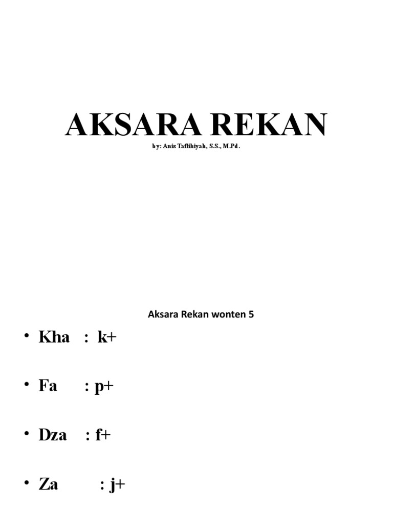 Aksara Rekan | PDF