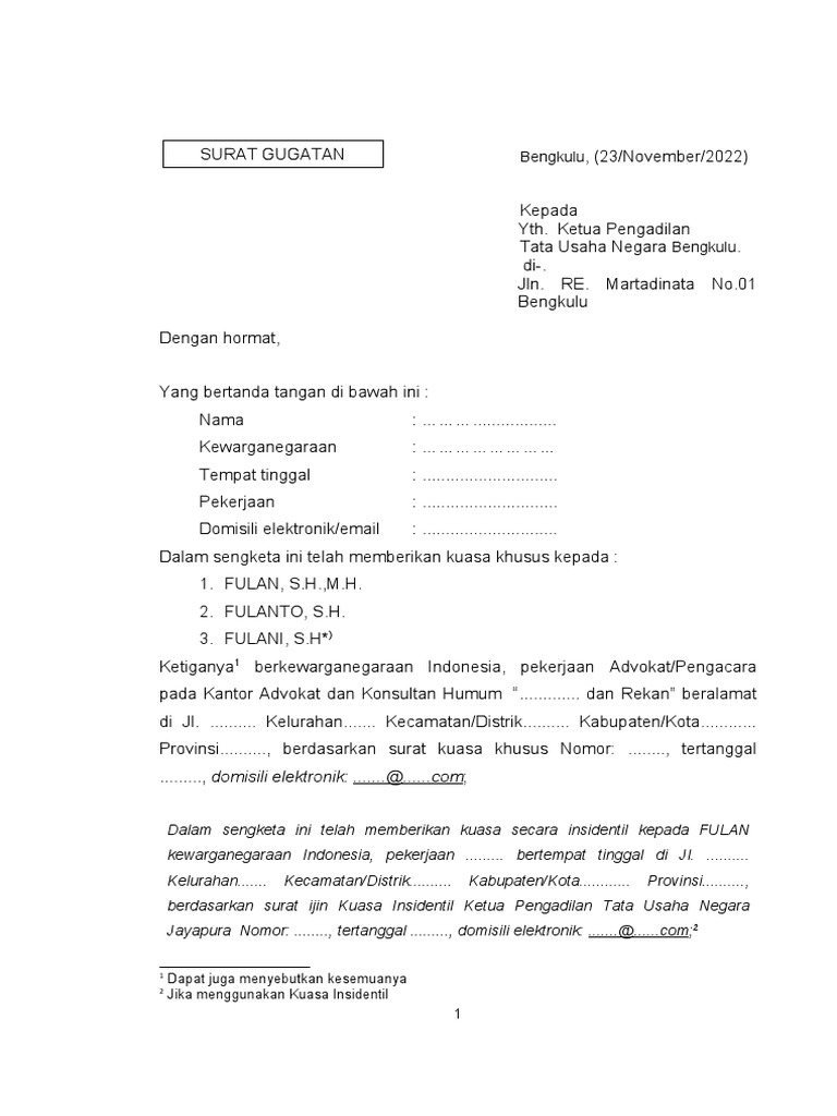 Gugatan Tata Usaha Negara terhadap Keputusan Pembatalan Izin Usaha | PDF
