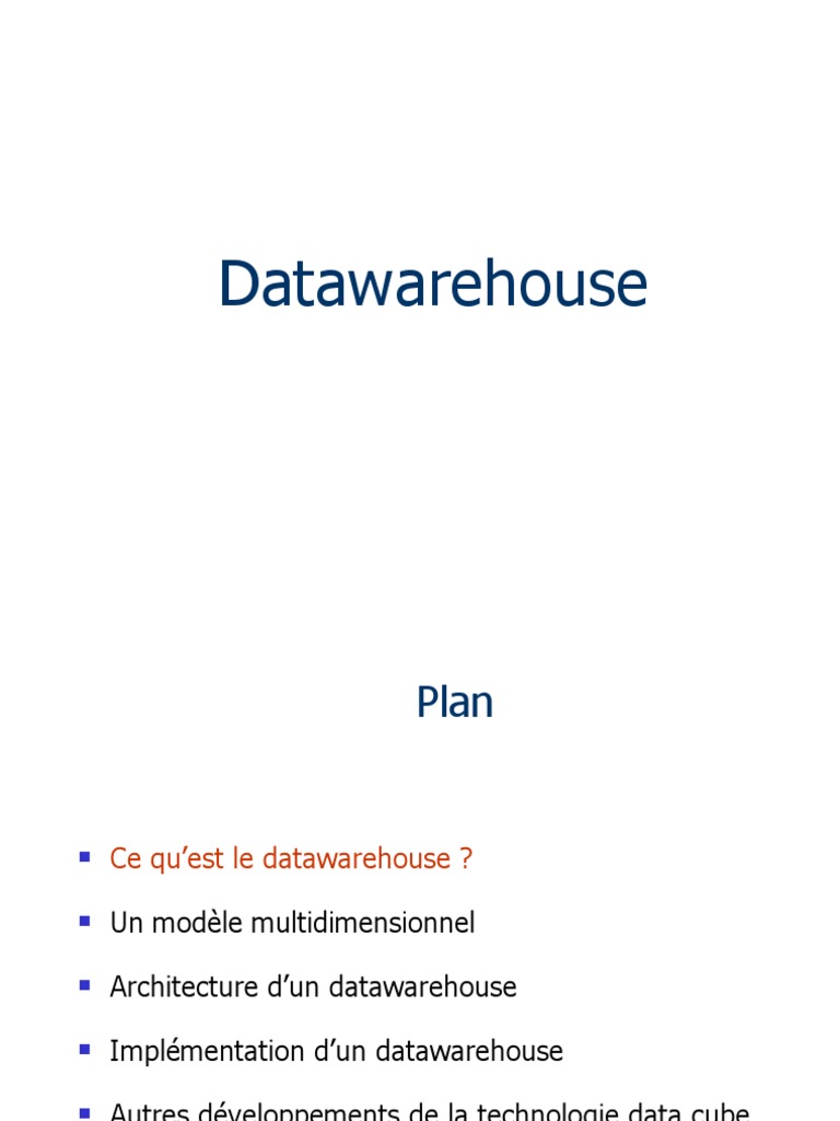 Datawarehouse | PDF | Entrepôt de données | Gestion de l'information