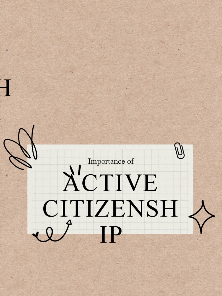 Importance of Active Citizenship | PDF | Citizenship | Volunteering