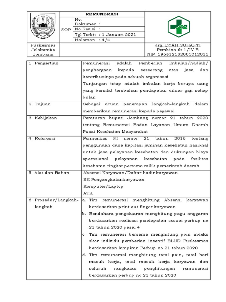 Sop Remunerasi | PDF