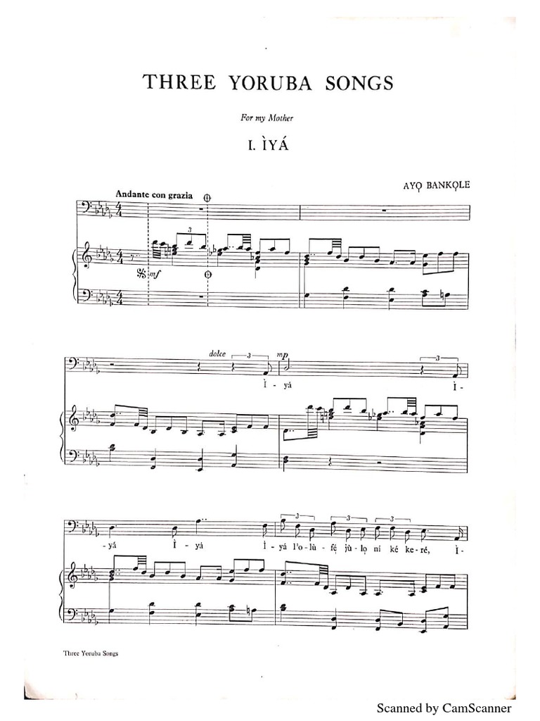 Iya Yoruba Music Sheet | PDF