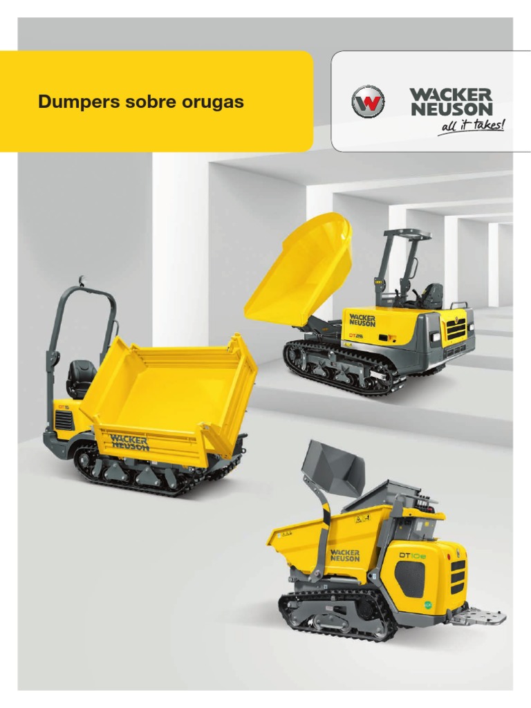 Dumpers Orugas Wacker Neuson: Compactos y Versátiles | PDF | Tractor