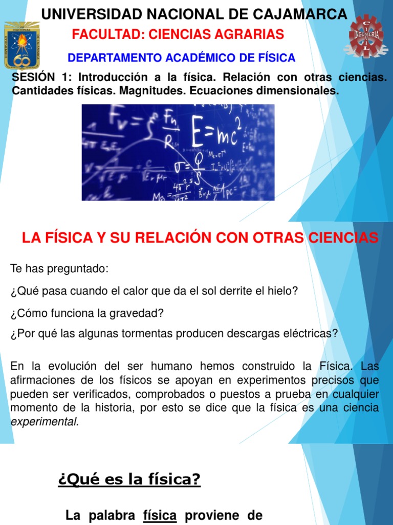 Semana 1 Física 1 | PDF | Física | Ciencias fisicas