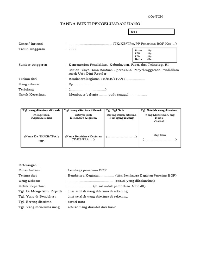 A2-Kwitansi Dinas - Pajak | PDF
