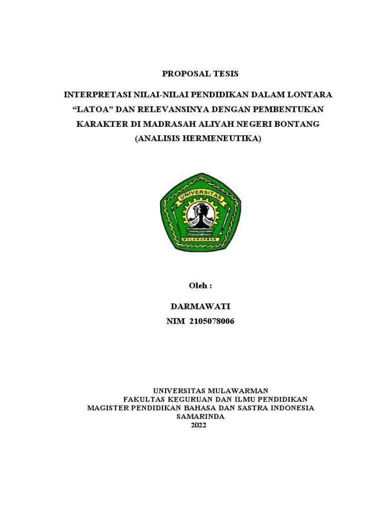 Nilai Pendidikan dalam Lontara Latoa | PDF | Kajian Bahasa Asing