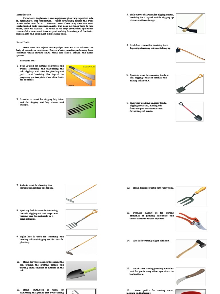 TOOLS | PDF | Gardens | Tools