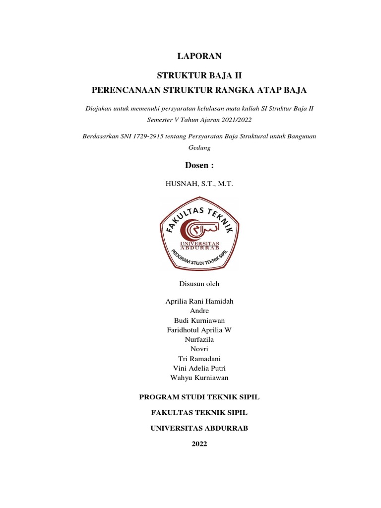 Laporan UAS Struktur Baja II | PDF