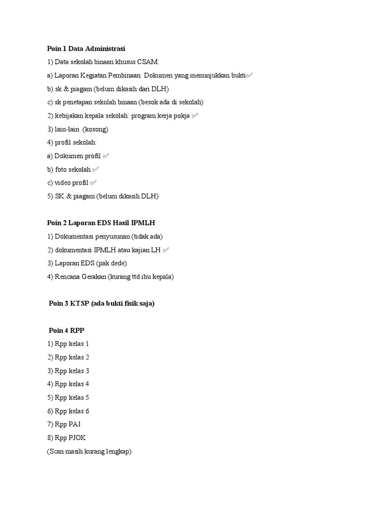Poin 1 Data Administrasi | PDF