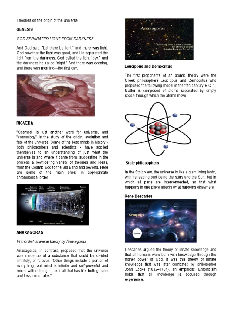 Theories On The Origin of The Universe | PDF | Sun | Planets