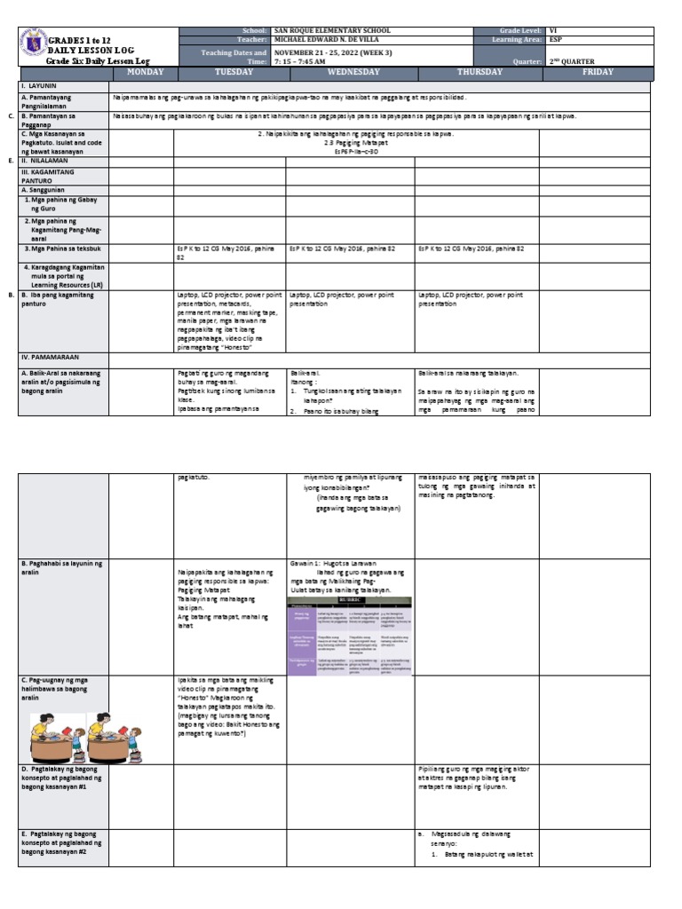 DLL - Esp 6 - Q2 - W3 | PDF